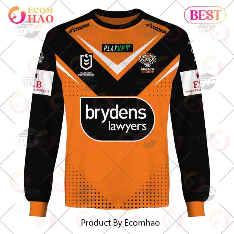 NRL Wests Tigers Custom Name Number 2023 Away Jersey Sweatshirt