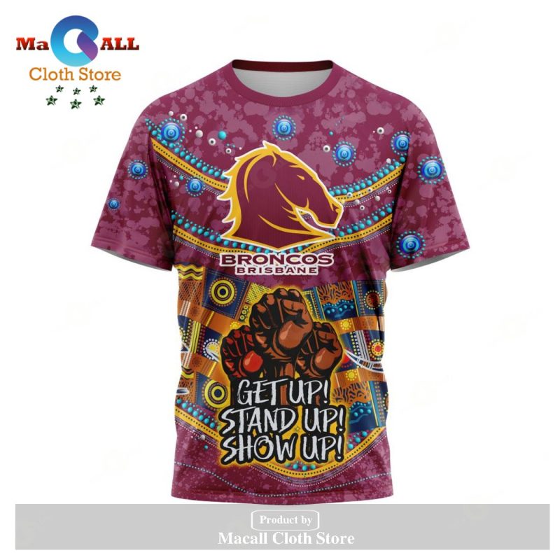 NRL Brisbane Broncos Custom Name Number 2023 NAIDOC Week T-Shirt