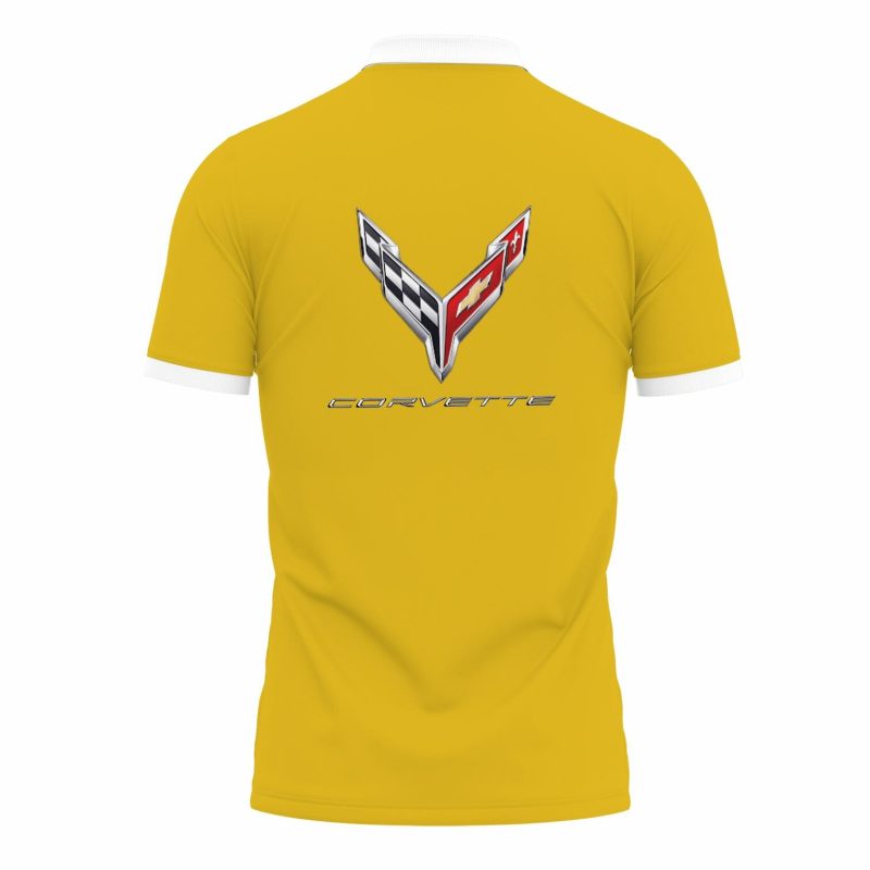 Chevrolet Corvette Yellow Polo Shirt