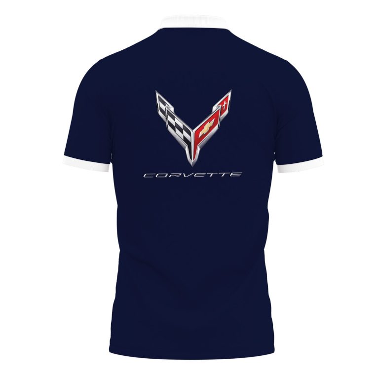 Chevrolet Corvette Dark Blue Polo Shirt