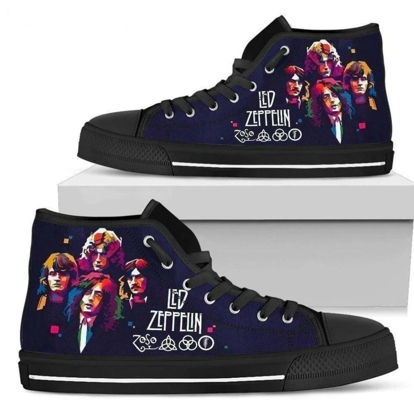 Led Zeppelin Members High Top Shoes V1