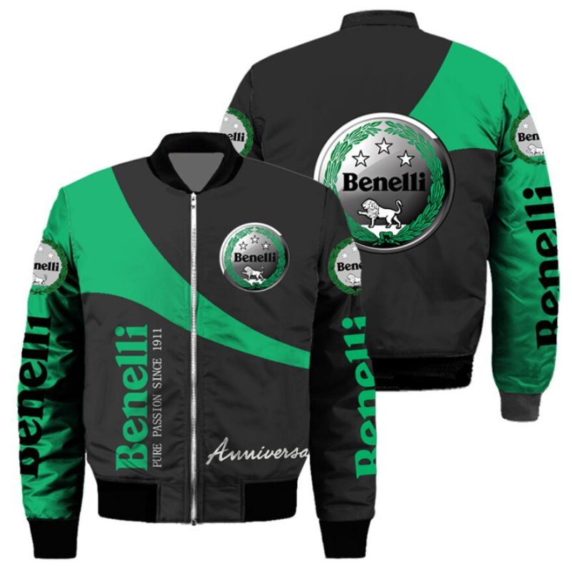 Benelli Black White Bomber Jacket