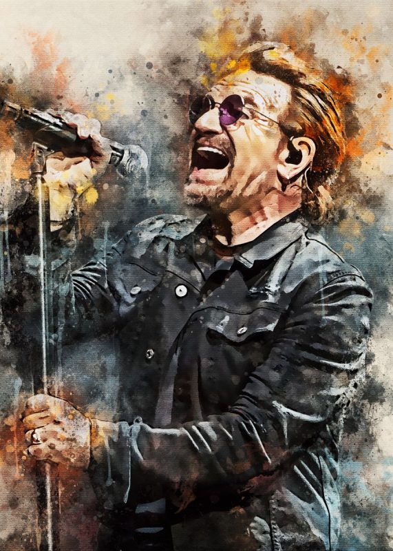 U2 Bono Fan Art Portrait Canvas
