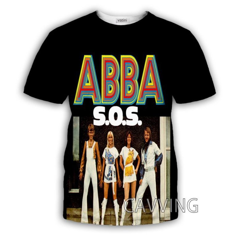 ABBA SOS Black T-Shirt
