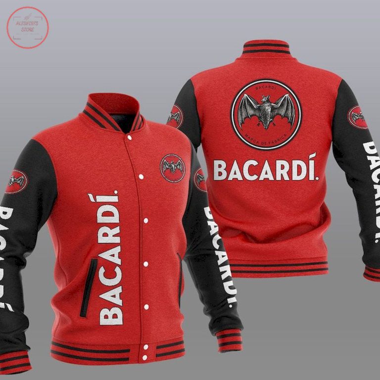 Bacardi Red Black Baseball Jacket