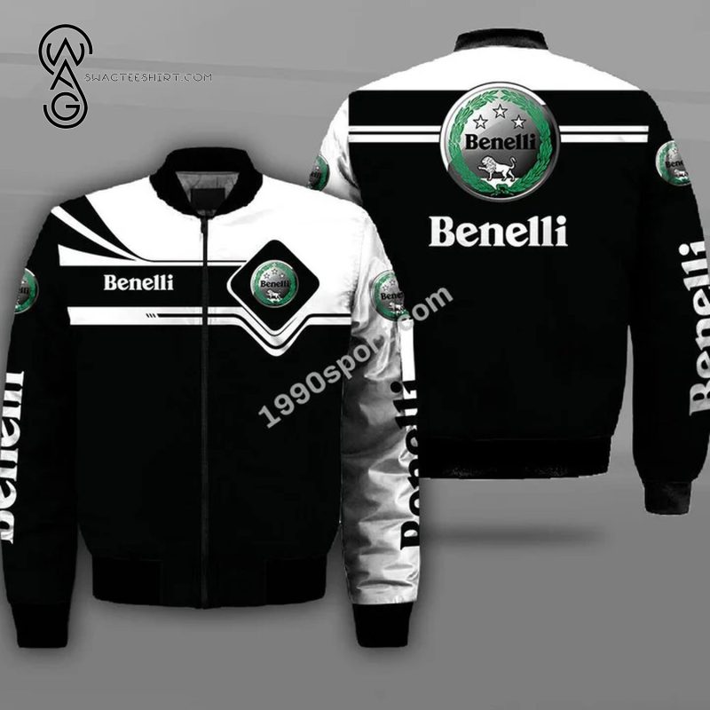 Benelli Black White Bomber Jacket