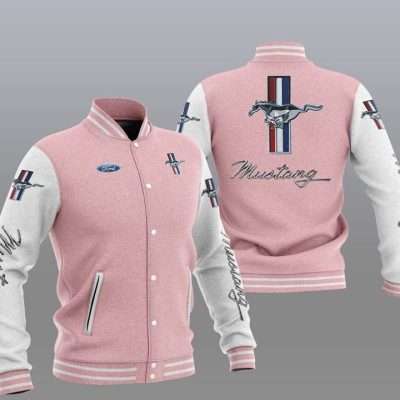 Ford Mustang Pink Baseball Jacket