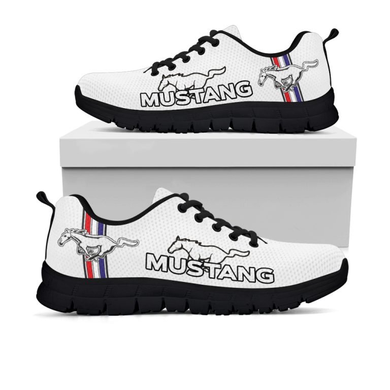 Ford Mustang White Running Shoes