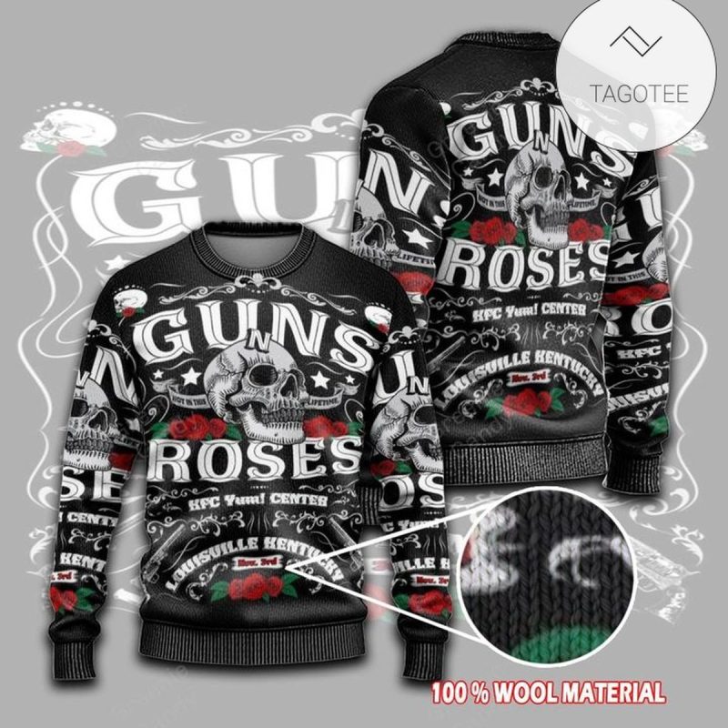Guns N' Roses Skull Kfc Yum Center Ugly Christmas Sweater