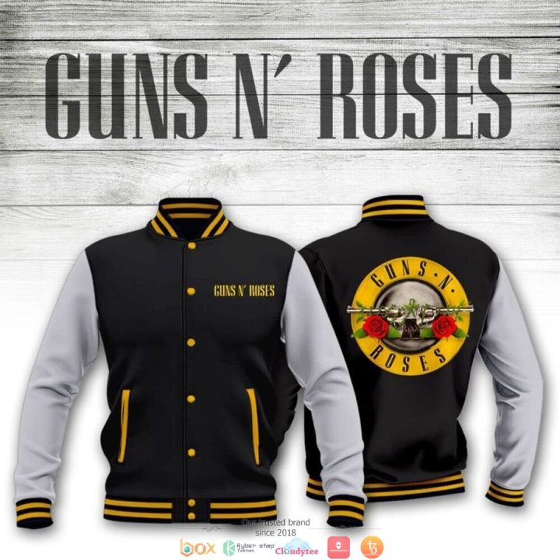 Guns N' Roses Black White Baseball Jacket