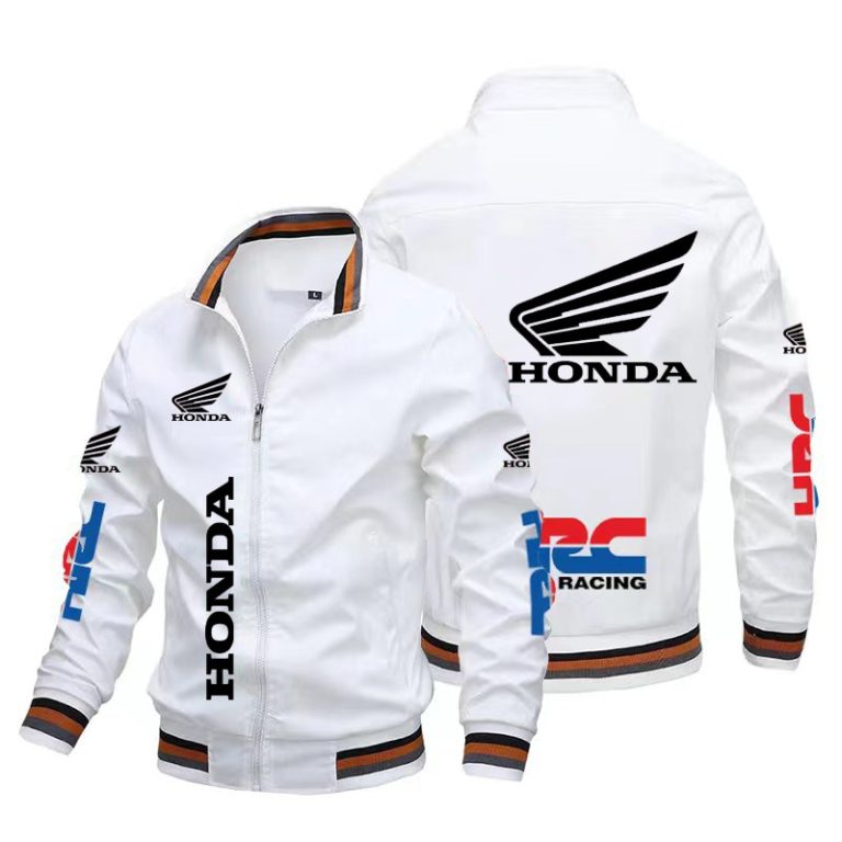 Honda Motorcycles White Bomber Jacket