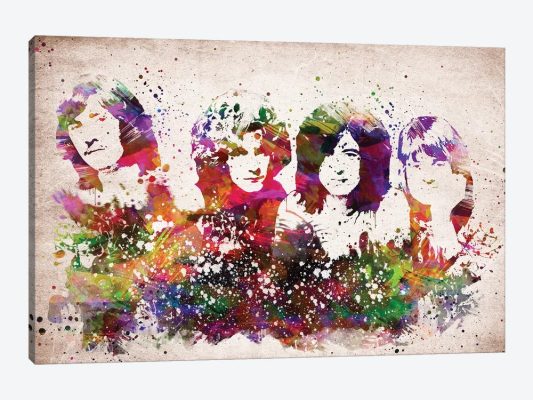 Led Zeppelin Members Landscape Canvas