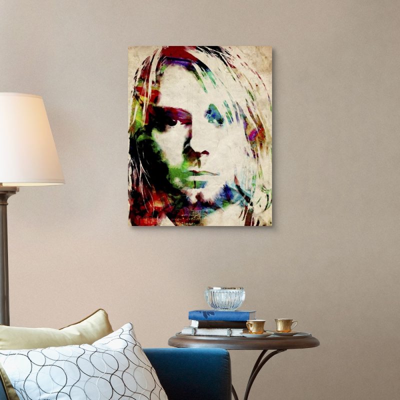 Nirvana Kurt Cobain Lake Of Fire Portrait Canvas