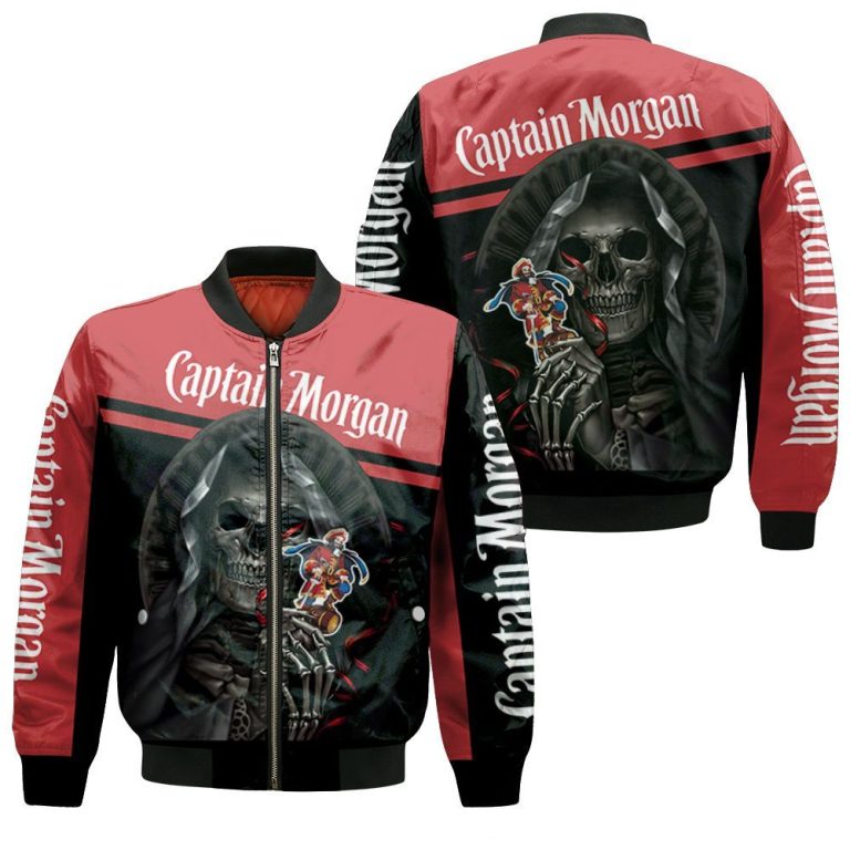 Captain Morgan Skull Red Bomber Jacket