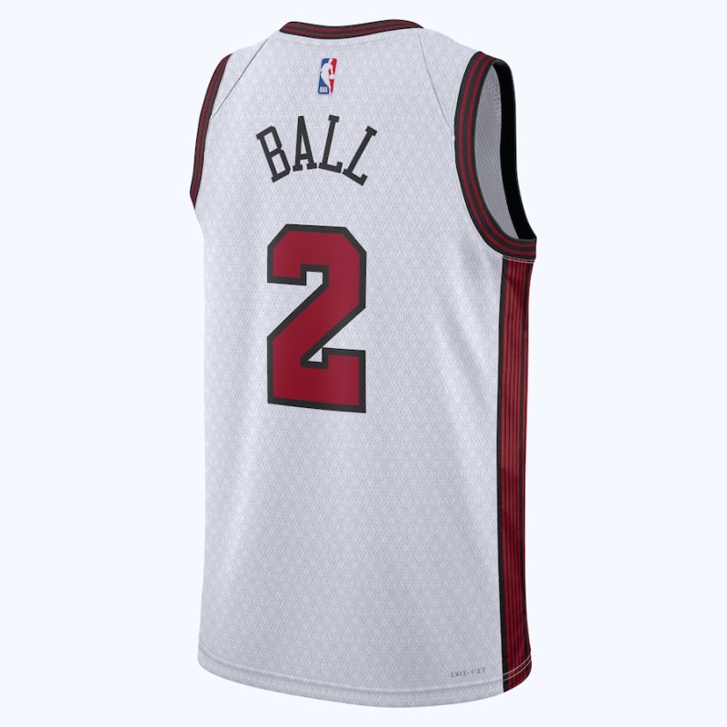 Chicago Bulls Lonzo Ball Nike City Edition White NBA Jersey