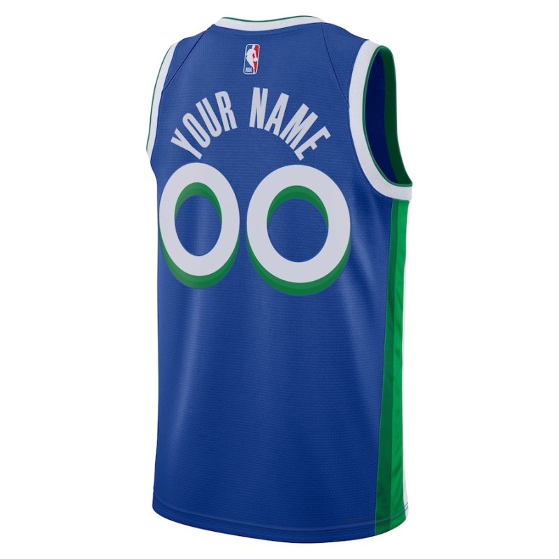 Dallas Mavericks Nike City Edition Blue Custom NBA Jersey