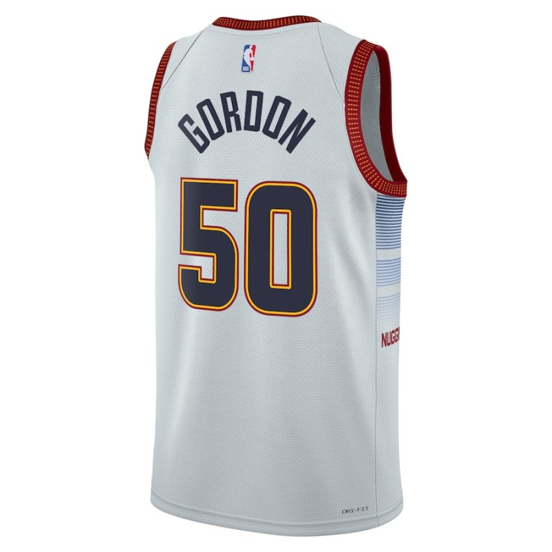Denver Nuggets Aaron Gordo Nike City Edition Grey NBA Jersey