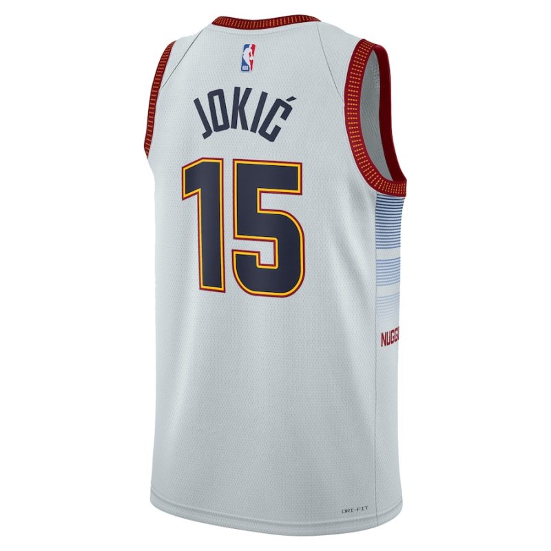 Denver Nuggets Nikola Jokic Nike City Edition Grey NBA Jersey