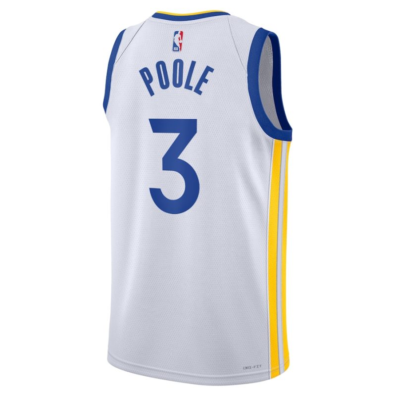 Golden State Warriors Jordan Poole Nike Association Edition White NBA ...