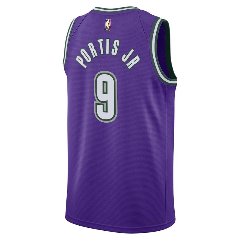 Milwaukee Bucks Bobby Portis Jr Nike Classic Edition Purple NBA Jersey