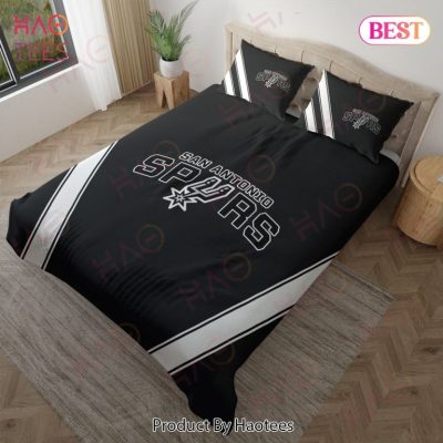 NBA San Antonio Spurs Black White Bedding Set