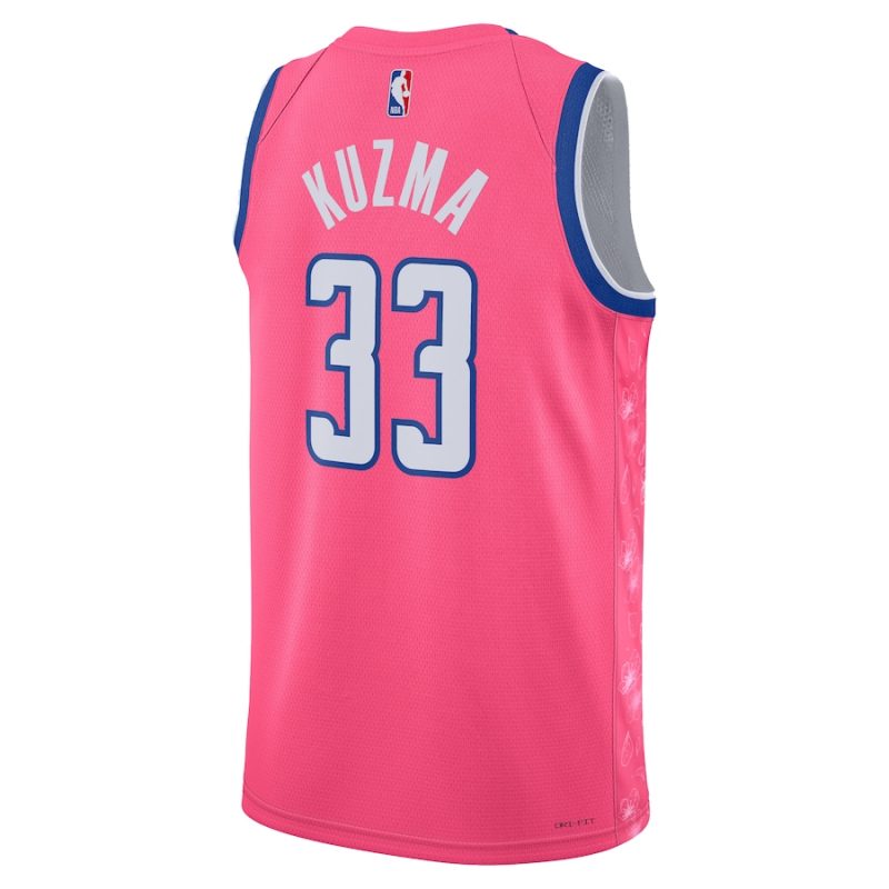 Washington Wizards Kyle Kuzma Nike City Edition Pink NBA Jersey