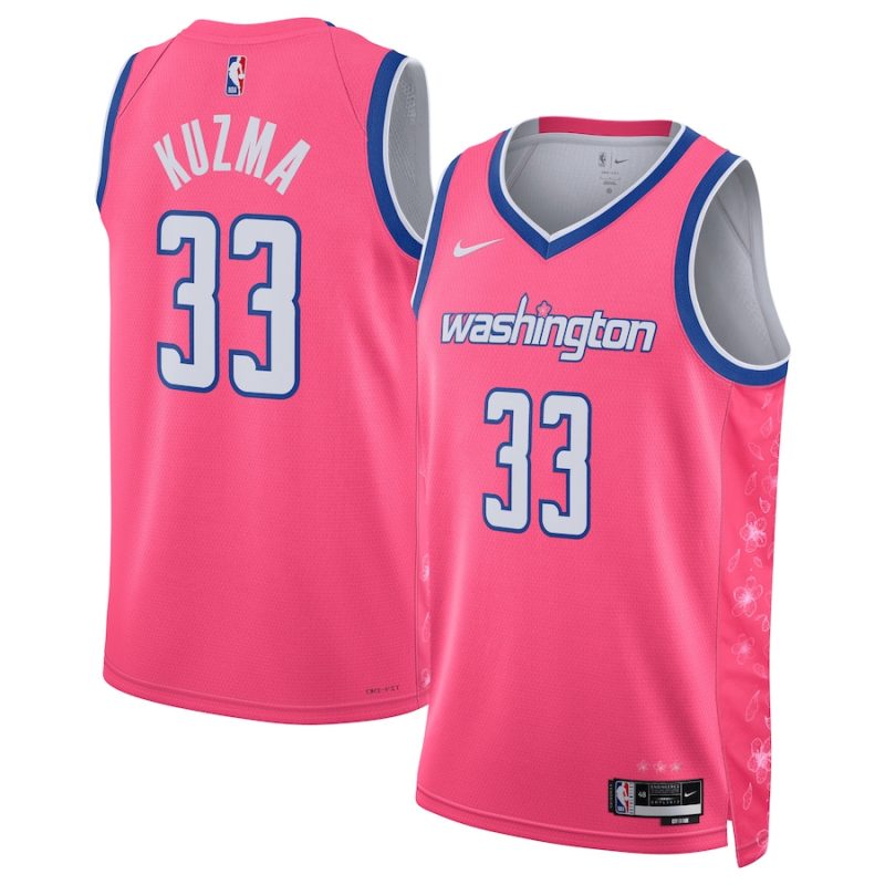 Washington Wizards Kyle Kuzma Nike City Edition Pink NBA Jersey