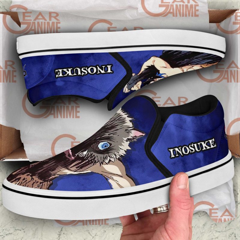 DEMON SLAYER Inosuke Hashibira Blue Slip On Shoes