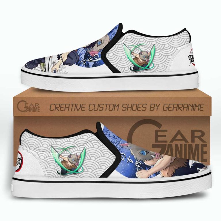 DEMON SLAYER Inosuke Hashibira Custom Anime Slip On Shoes