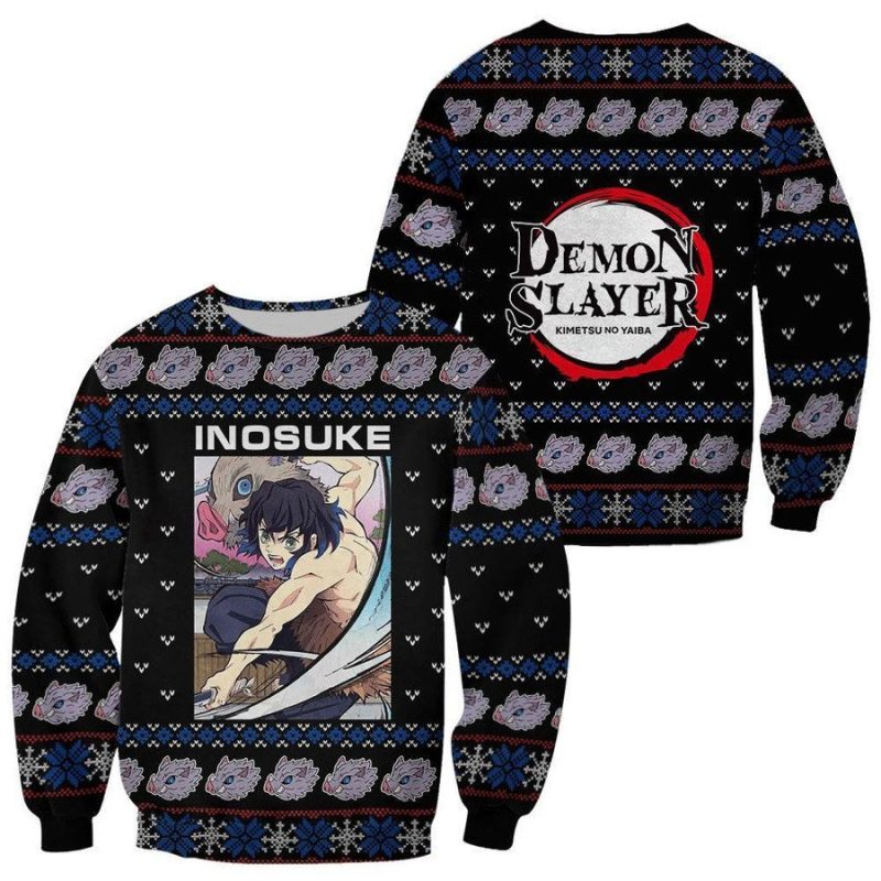 DEMON SLAYER Inosuke Hashibira Ugly Christmas Sweater