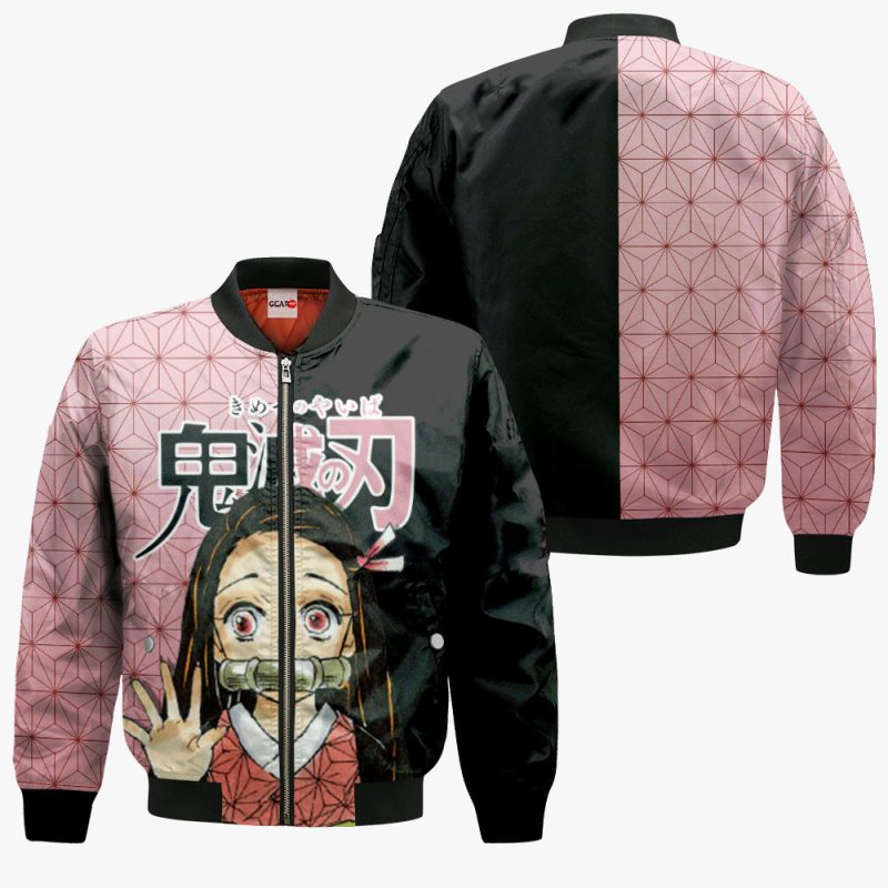 DEMON SLAYER Nezuko Kamado Black Pink Bomber Jacket