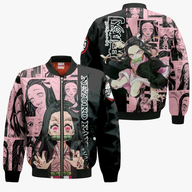 DEMON SLAYER Nezuko Kamado Manga Style Bomber Jacket