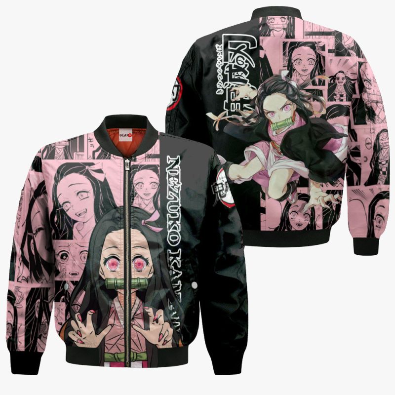 DEMON SLAYER Nezuko Kamado Manga Style Bomber Jacket