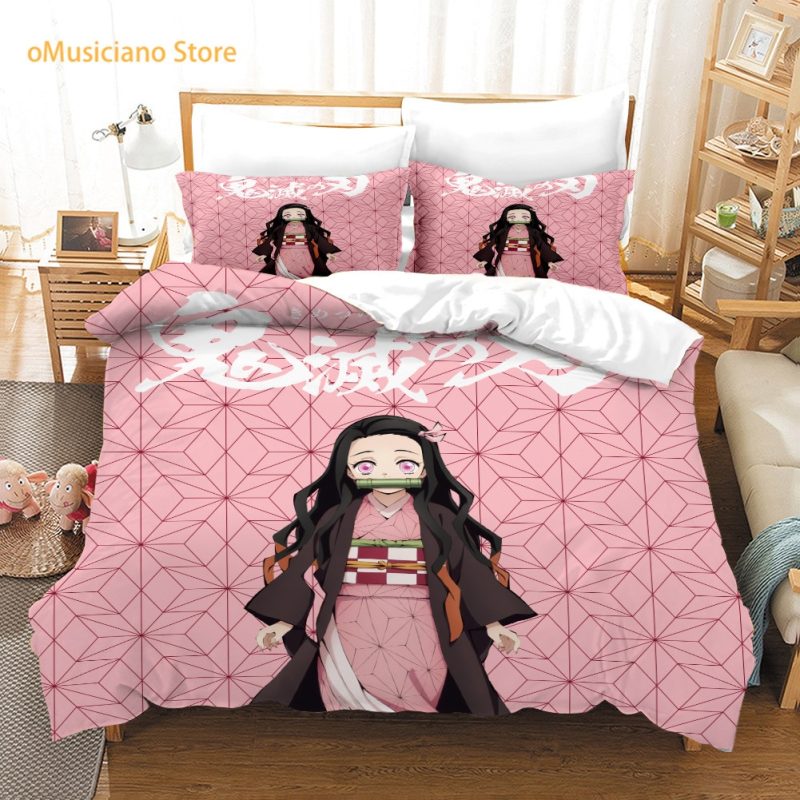DEMON SLAYER Nezuko Kamado Pink Bedding Set