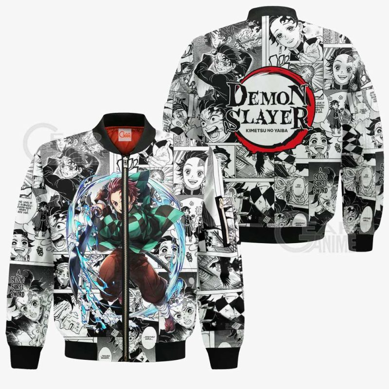 DEMON SLAYER Tanjiro Kamado Manga Style Bomber Jacket