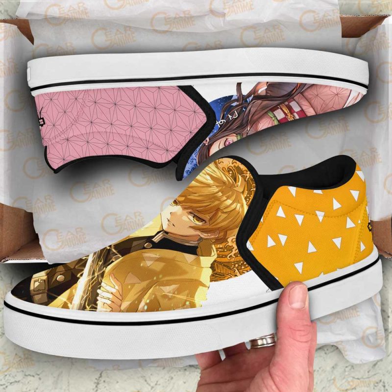 DEMON SLAYER Zenitsu Agatsuma And Nezuko Slip On Shoes