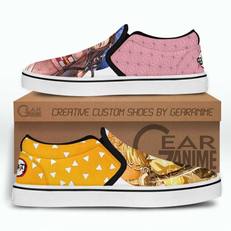 DEMON SLAYER Zenitsu Agatsuma And Nezuko Slip On Shoes