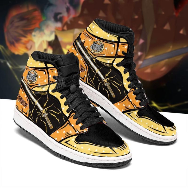 DEMON SLAYER Zenitsu Agatsuma Custom Nichirin Sword Air Jordan 1 High ...