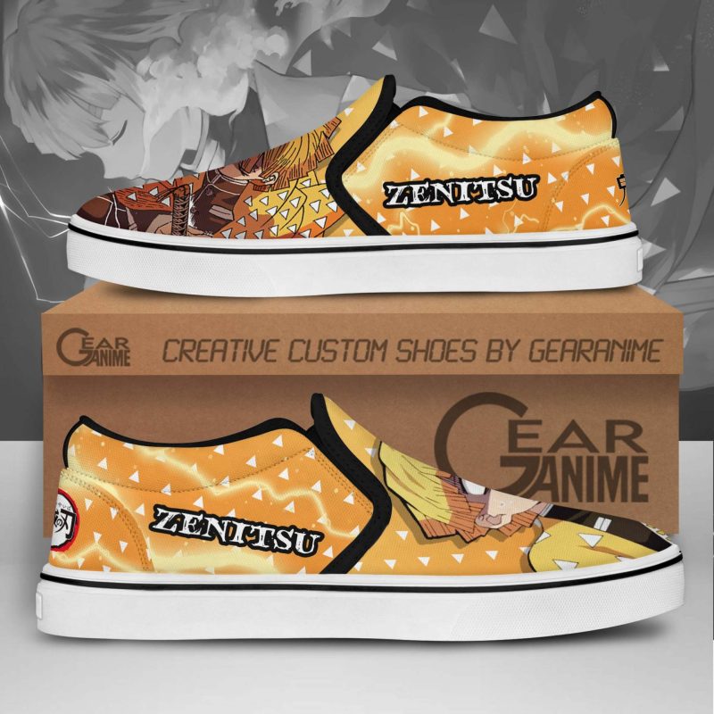 DEMON SLAYER Zenitsu Agatsuma Custom Slip On Shoes