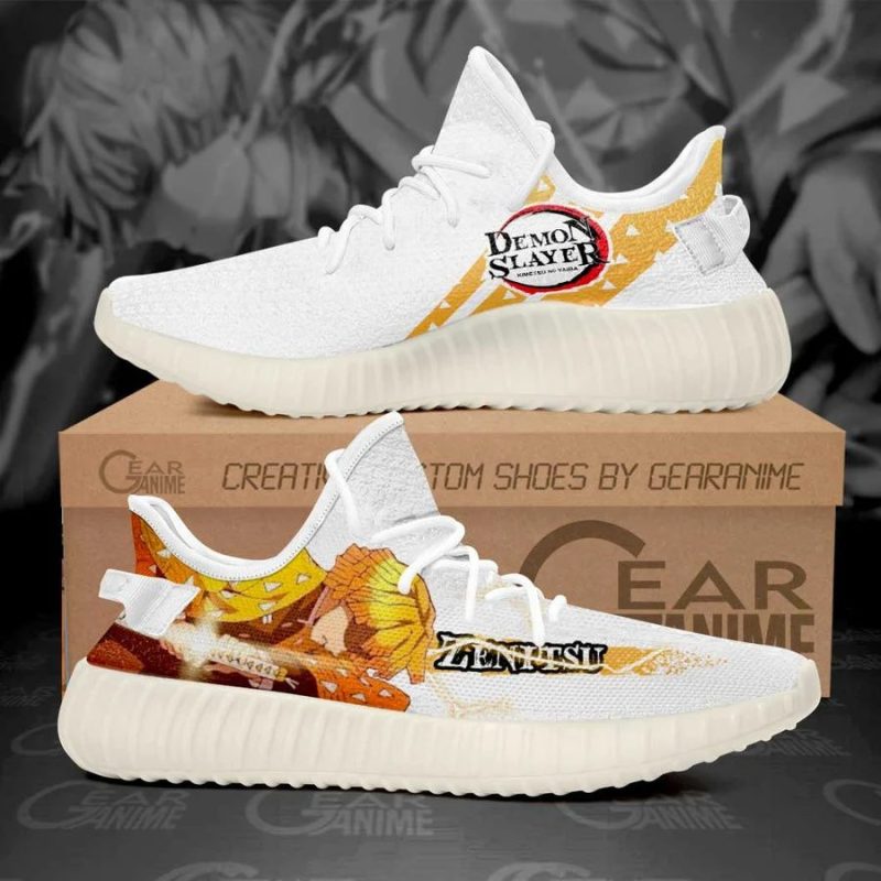 DEMON SLAYER Zenitsu Agatsuma Thunder Breathing Skill Yeezy Boost Sneakers