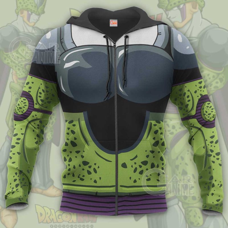 DRAGON BALL Cell Cosplay Costume Zip Up Hoodie