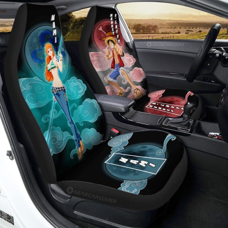 ONE PIECE Nami And Luffy Car Seat Covers V2