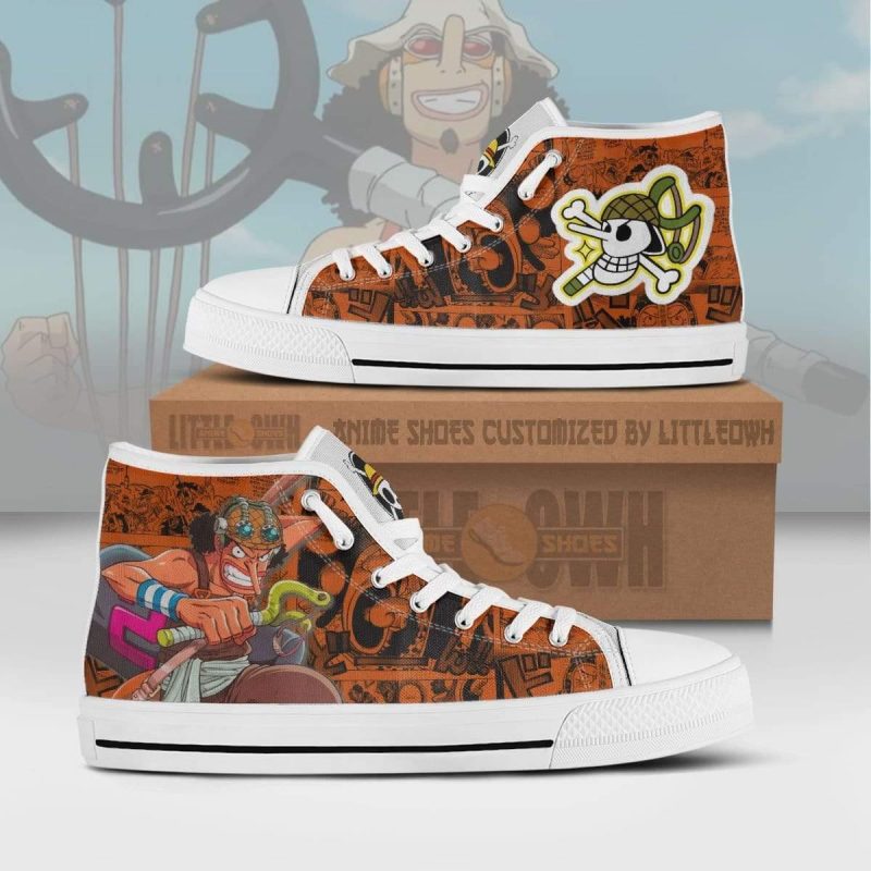 ONE PIECE Usopp Manga Style High Top Shoes V1