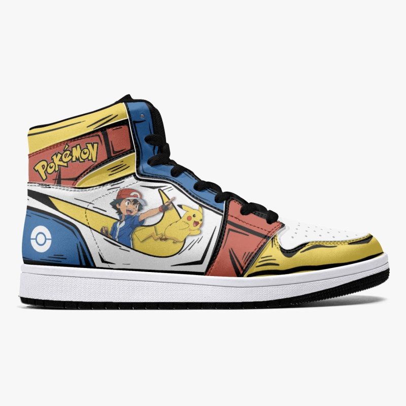 POKEMON Ash Ketchum And Pikachu Air Jordan 1 High Sneakers