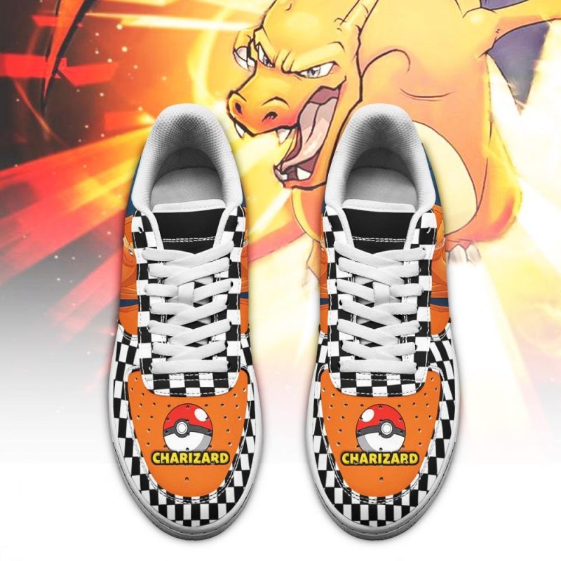 POKEMON Charizard Checkerboard Air Force 1 Shoes