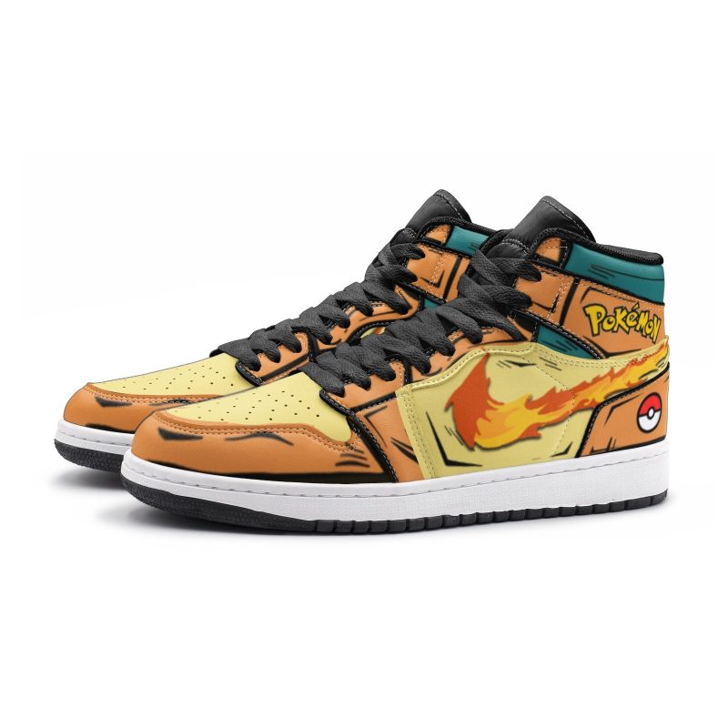 POKEMON Charizard Yellow Air Jordan 1 High Sneakers