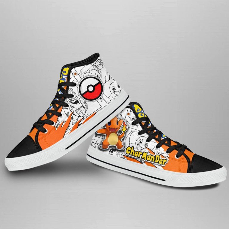 POKEMON Charmander Mix Manga High Top Shoes