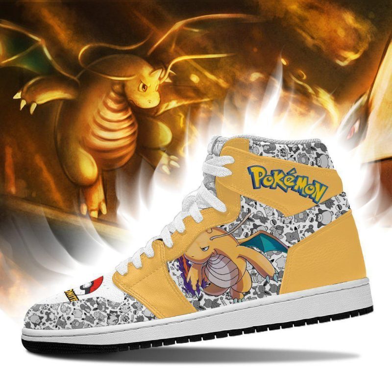 POKEMON Dragonite Anime Air Jordan 1 High Sneakers