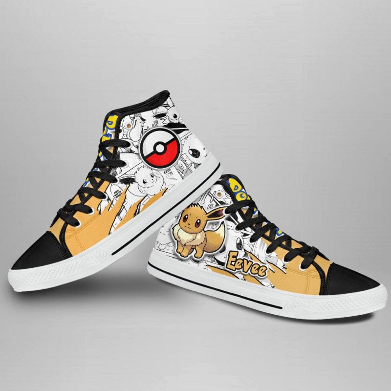 POKEMON Eevee Mix Manga High Top Shoes