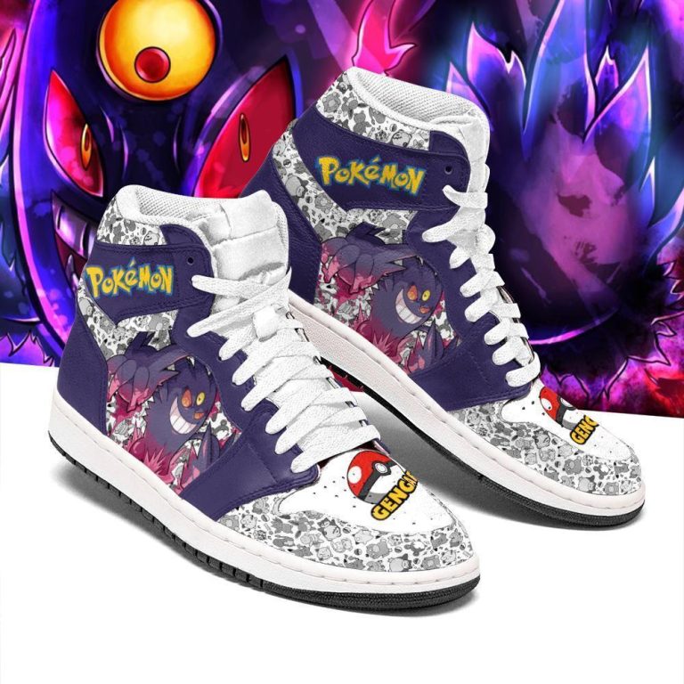 POKEMON Gengar Anime Air Jordan 1 High Sneakers